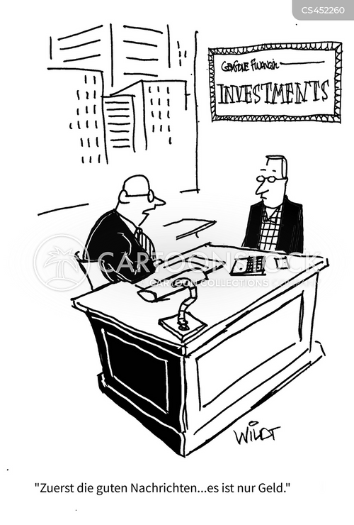 Cartoons und Karikaturen mit Geld