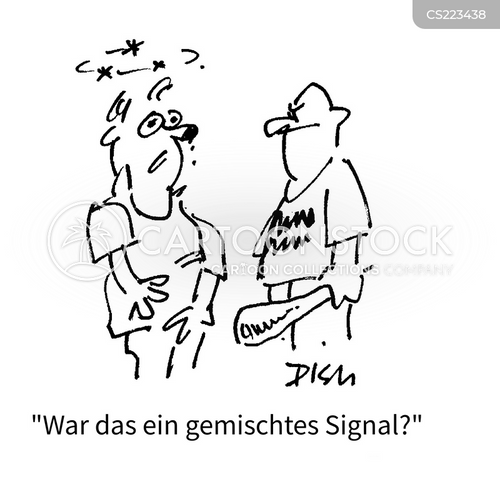 Cartoons und Karikaturen mit Gemischtes Signal