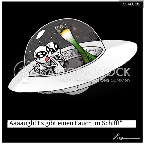 Cartoons und Karikaturen mit Lauch