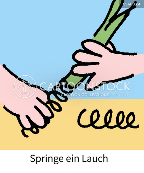 Cartoons und Karikaturen mit Lauch