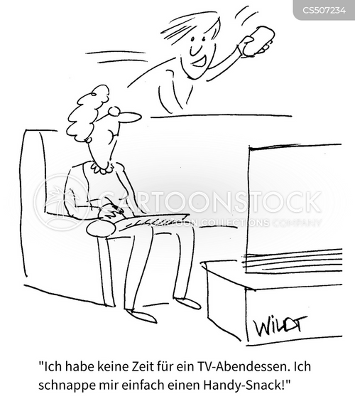 Cartoons und Karikaturen mit Snack-alternativen