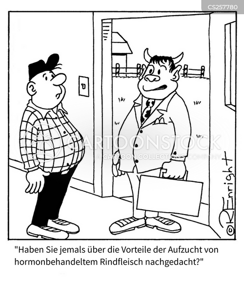 Cartoons und Karikaturen mit Hormone