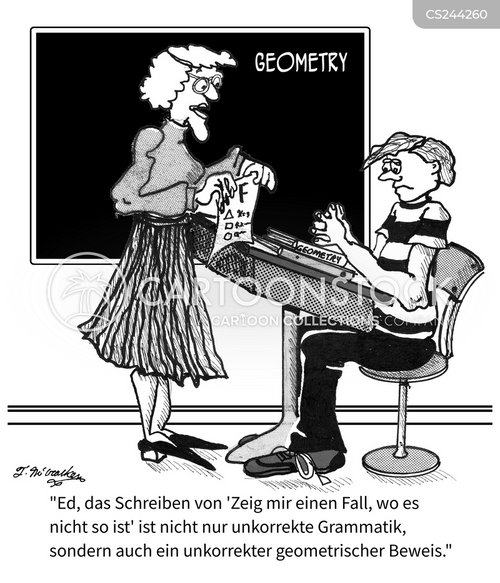 Cartoons und Karikaturen mit Grammatik