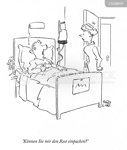 Cartoons und Karikaturen mit Pfleger