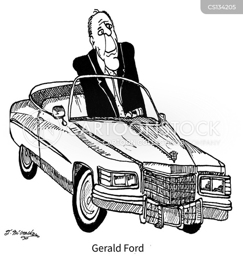 Cartoons und Karikaturen mit Gerald Ford