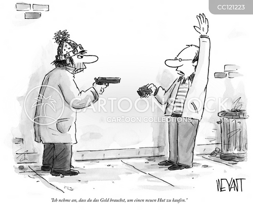 Cartoons und Karikaturen mit Ausrauben