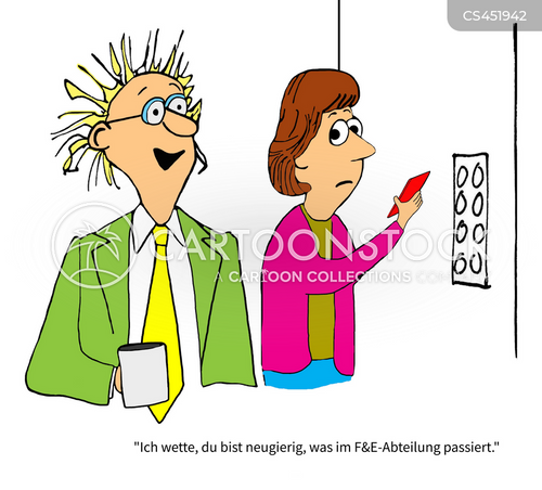 Cartoons und Karikaturen mit Neugierig