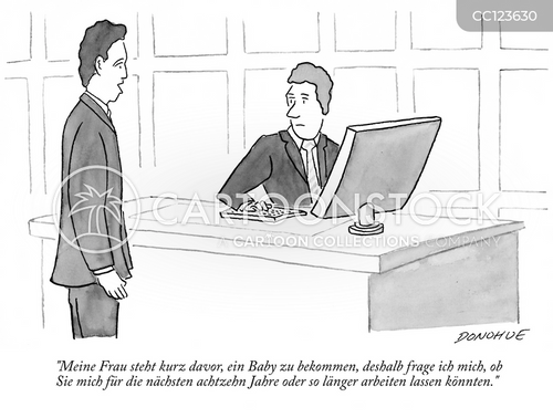 Cartoons und Karikaturen mit Erste Kind