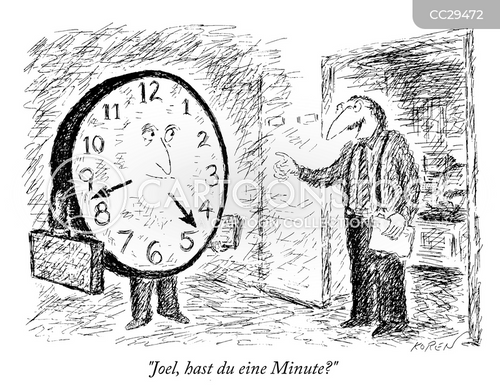 Cartoons und Karikaturen mit Zeiterfassung