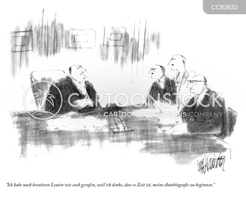 Cartoons und Karikaturen mit Autobiografie Schreiben