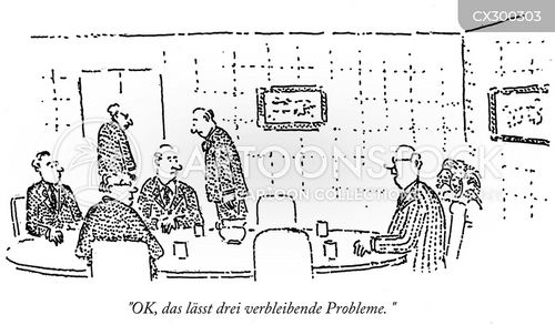 Cartoons und Karikaturen mit Problemanalyse