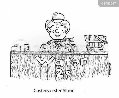 Cartoons und Karikaturen mit George Custer
