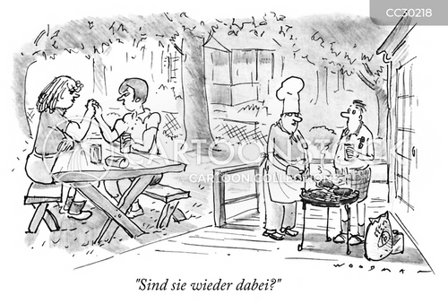 Cartoons und Karikaturen mit Grillfeste