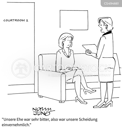 Cartoons und Karikaturen mit Scheidung