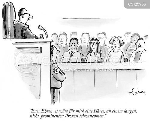 Cartoons und Karikaturen mit Strafverfahren