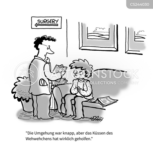 Cartoons und Karikaturen mit Notarzt