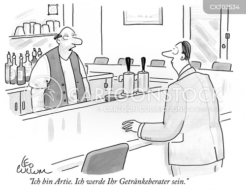 Cartoons und Karikaturen mit Barkenntnisse