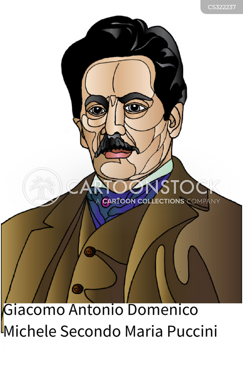 Cartoons und Karikaturen mit Puccini