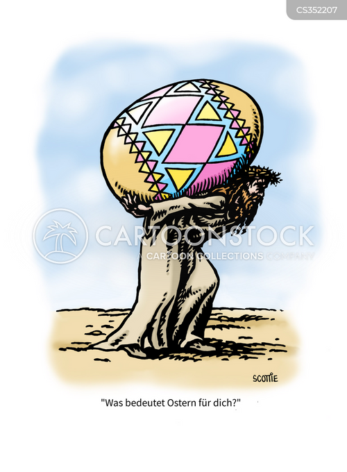 Cartoons und Karikaturen mit Oster-mythos