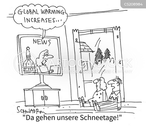 Cartoons und Karikaturen mit Schneetage