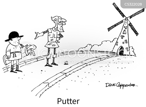 Cartoons und Karikaturen mit Minigolf