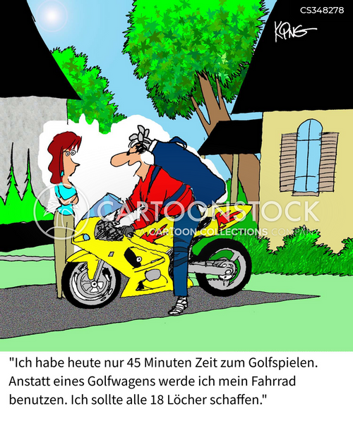 Cartoons und Karikaturen mit Minigolf