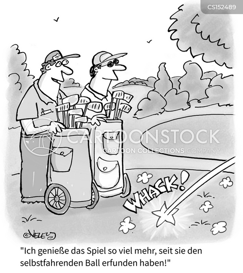 Cartoons und Karikaturen mit Minigolf