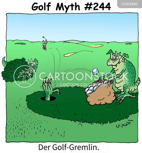 Cartoons und Karikaturen mit Minigolf