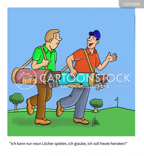Cartoons und Karikaturen mit Minigolf