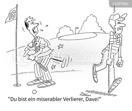 Cartoons und Karikaturen mit Verlierer