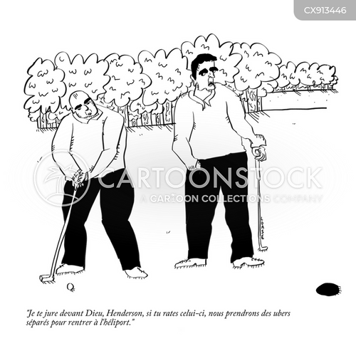 Dessins humoristique et caricaturés avec Posture De Golf