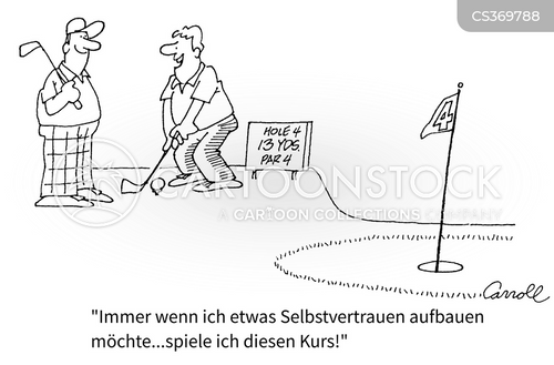 Cartoons und Karikaturen mit Minigolf