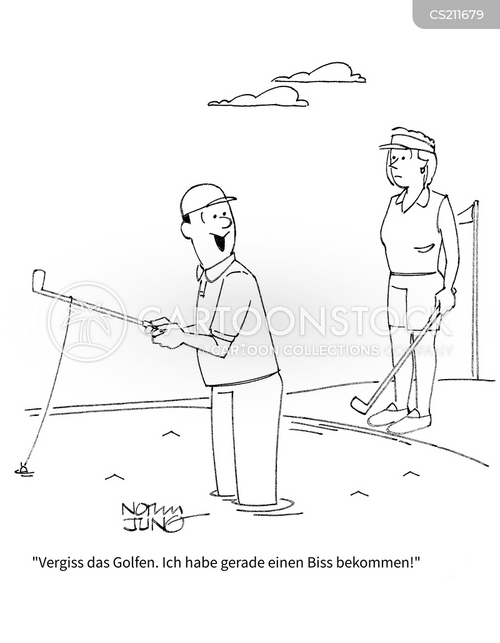 Cartoons und Karikaturen mit Minigolf