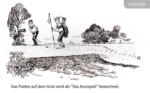 Cartoons und Karikaturen mit Minigolf