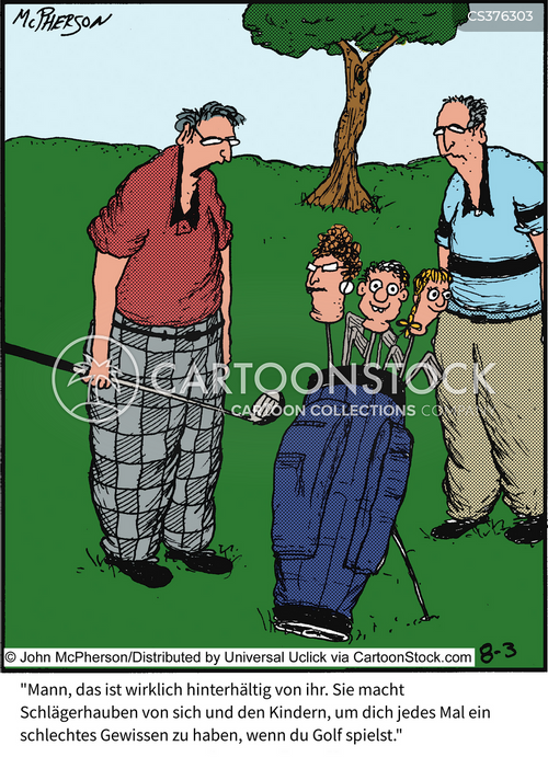 Cartoons und Karikaturen mit Golf