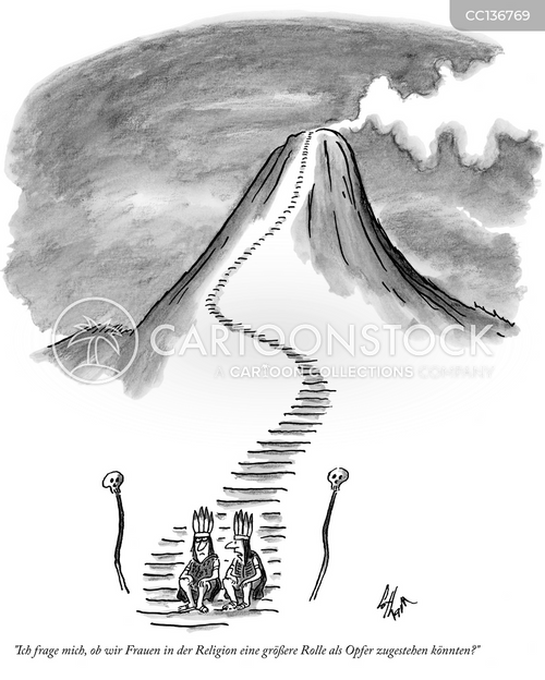 Cartoons und Karikaturen mit Rituale