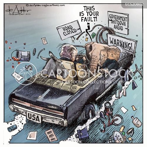 Shutdown Blame Cartoons and Comics - funny pictures from CartoonStock