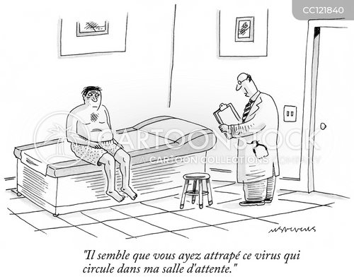 Dessins humoristique et caricaturés avec Rhumes Communs