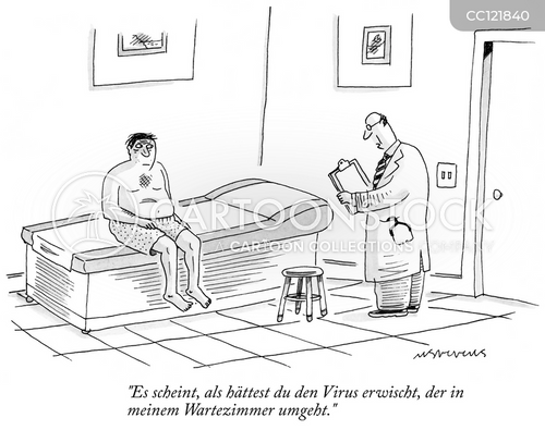 Cartoons und Karikaturen mit Petrischale
