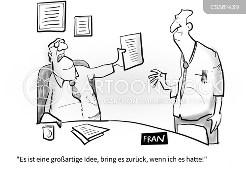 Cartoons und Karikaturen mit Kreativer Gedanke