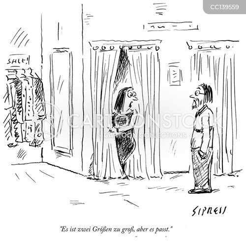 Cartoons und Karikaturen mit Petite-mode