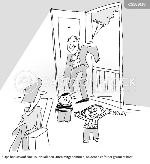 Cartoons und Karikaturen mit Orte Zum Sehen