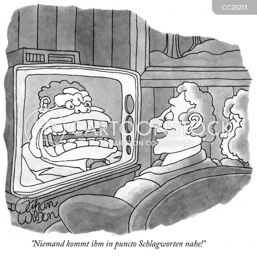 Cartoons und Karikaturen mit Mund