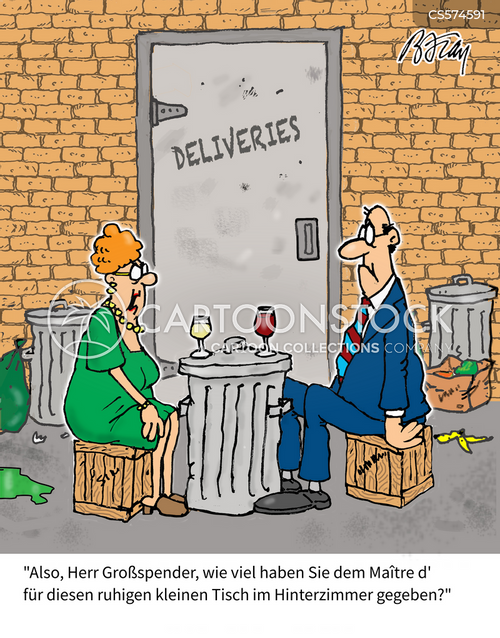 Cartoons und Karikaturen mit Maitre D's