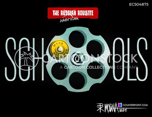 School Gun Massacres Cartoons and Comics - funny pictures from CartoonStock