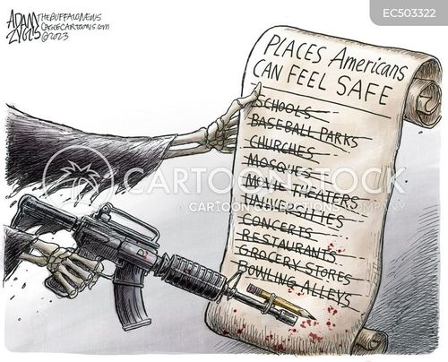 Gun Murder Cartoon