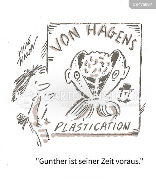 Cartoons und Karikaturen mit Plastination