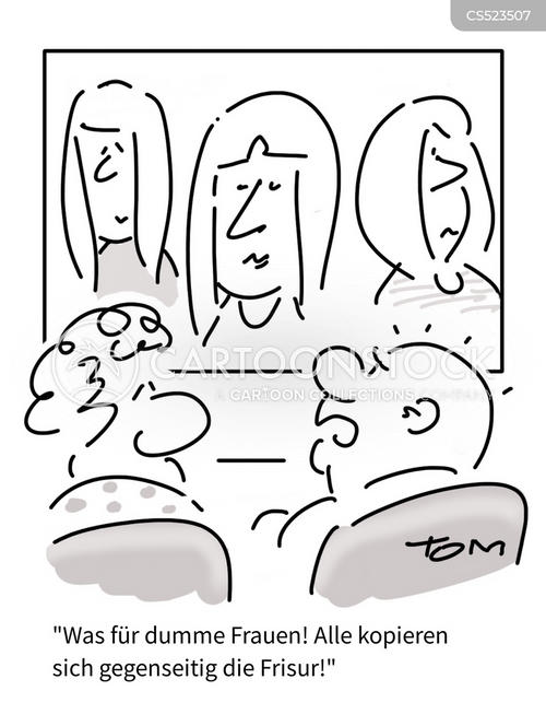 Cartoons und Karikaturen mit Der Mode Folgend