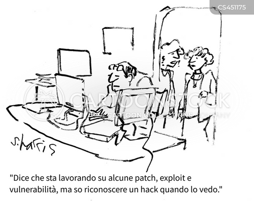 Cartoons und Karikaturen mit Hacking-fachwissen