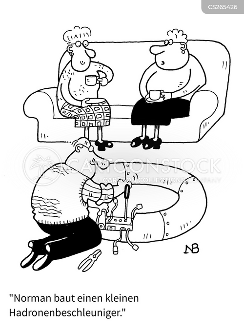 Cartoons und Karikaturen mit Hadron